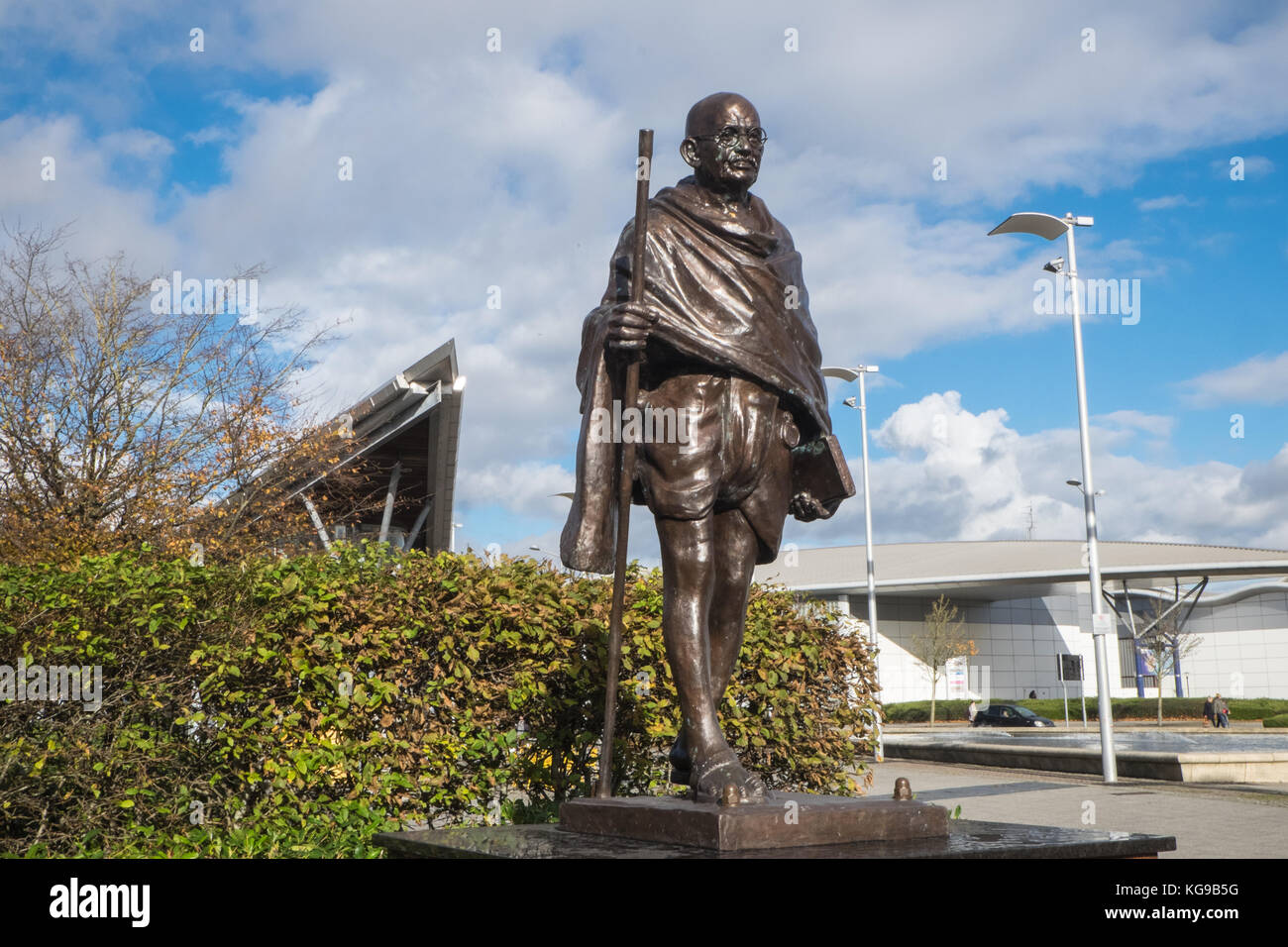Sculpture,of,Mahatma Gandhi,peace,statue,Lloyd George Avenue,Cardiff ...