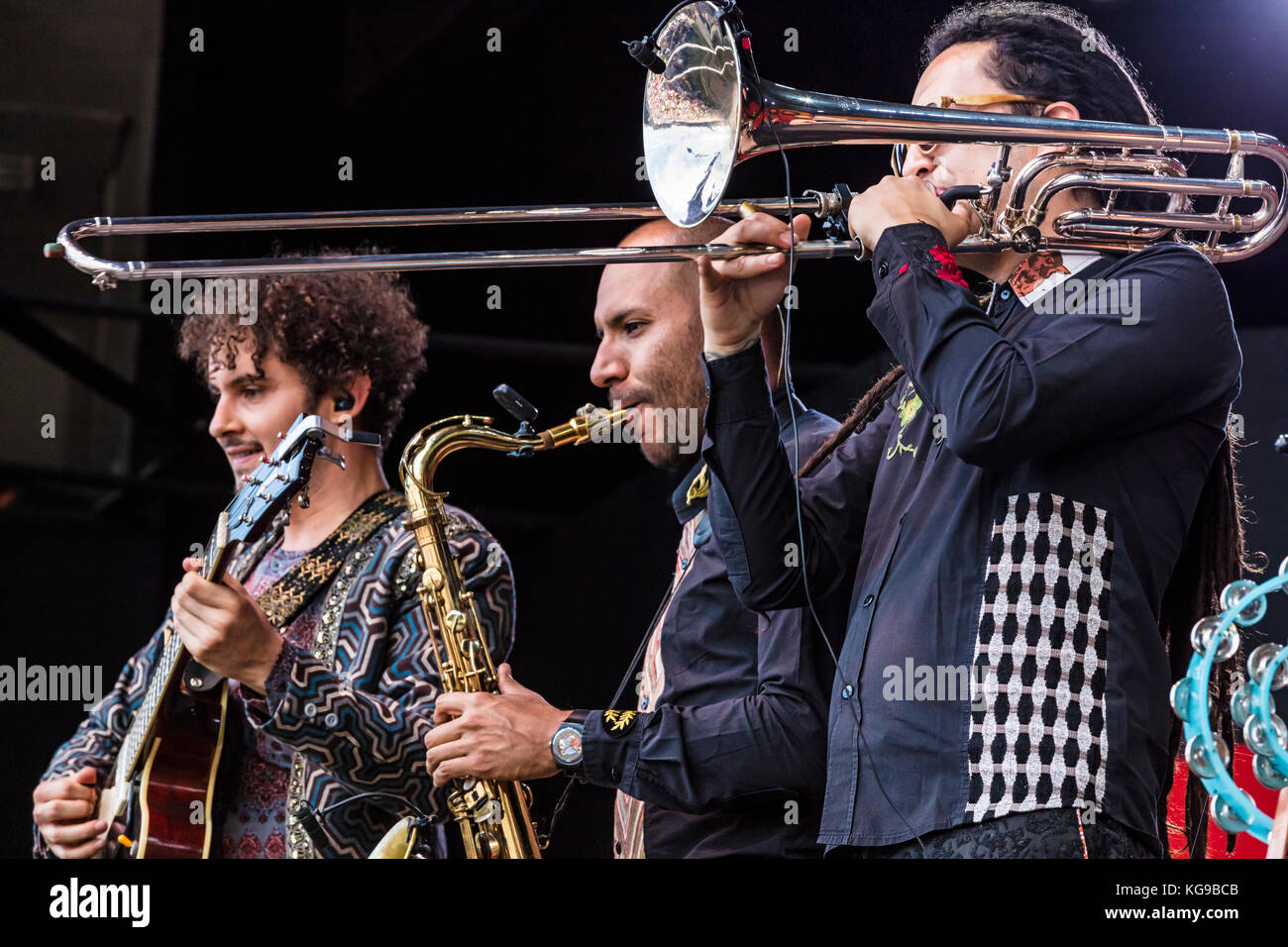 The Columbian band MONSIEUR PERINE - MONTEREY JAZZ FESTIVAL, CALIFORNIA ...