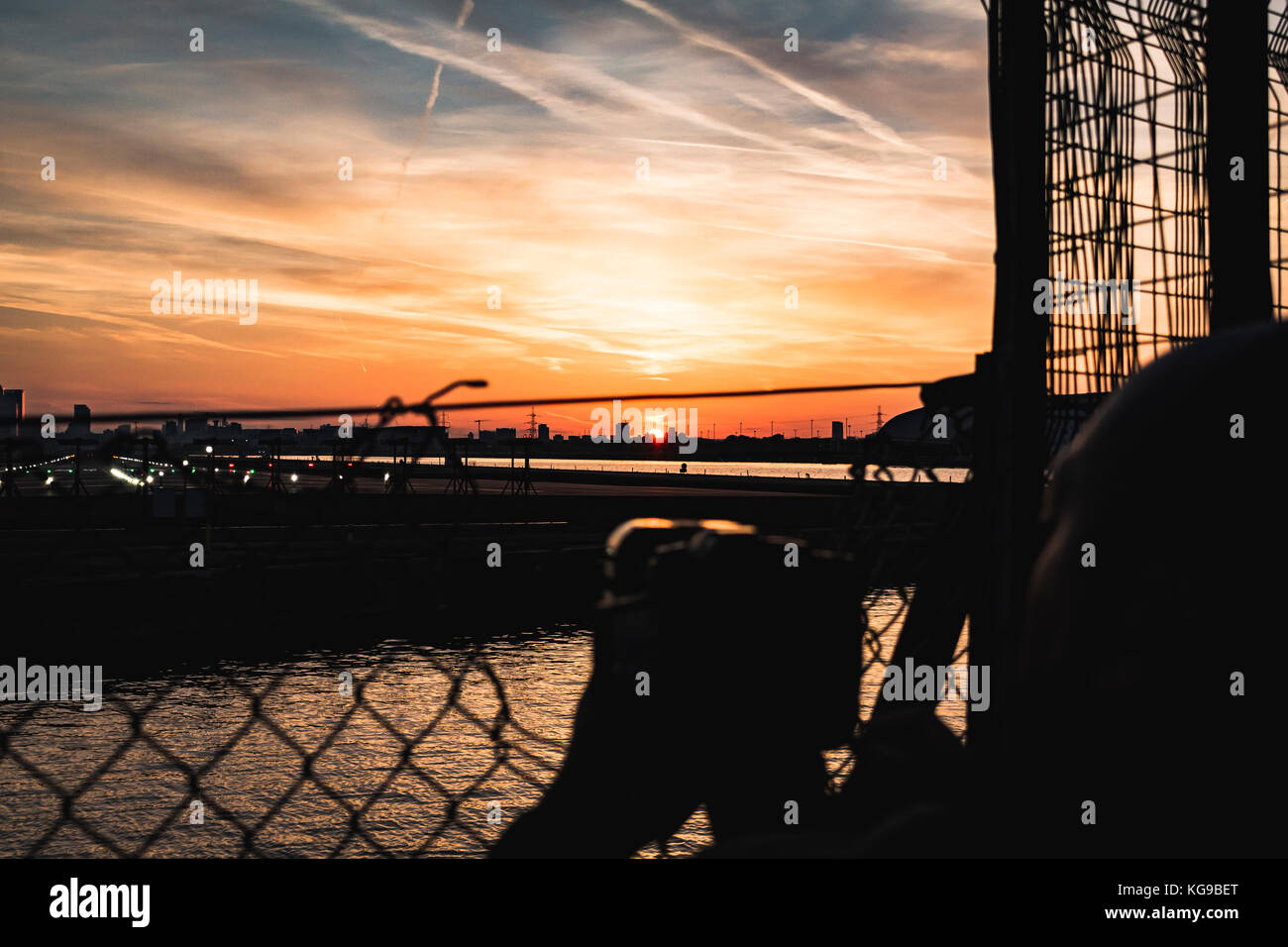 Chasing the airplanes Stock Photo - Alamy
