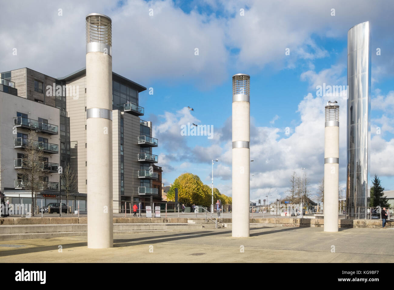 Water Tower sculpture,statue,near,Wales Millennium Centre,Cardiff Bay ...
