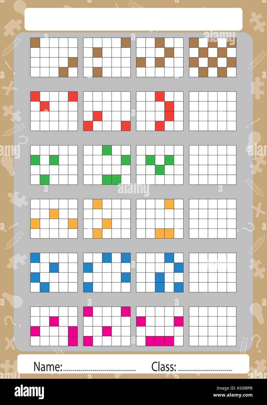 combine patterns in the first, second and third part, worksheet for ...