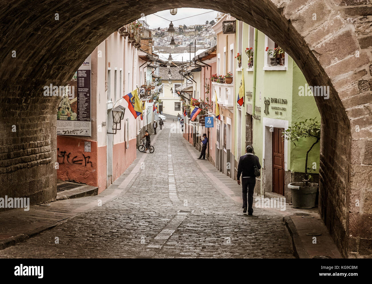 Old Town Quito Stock Photo - Alamy