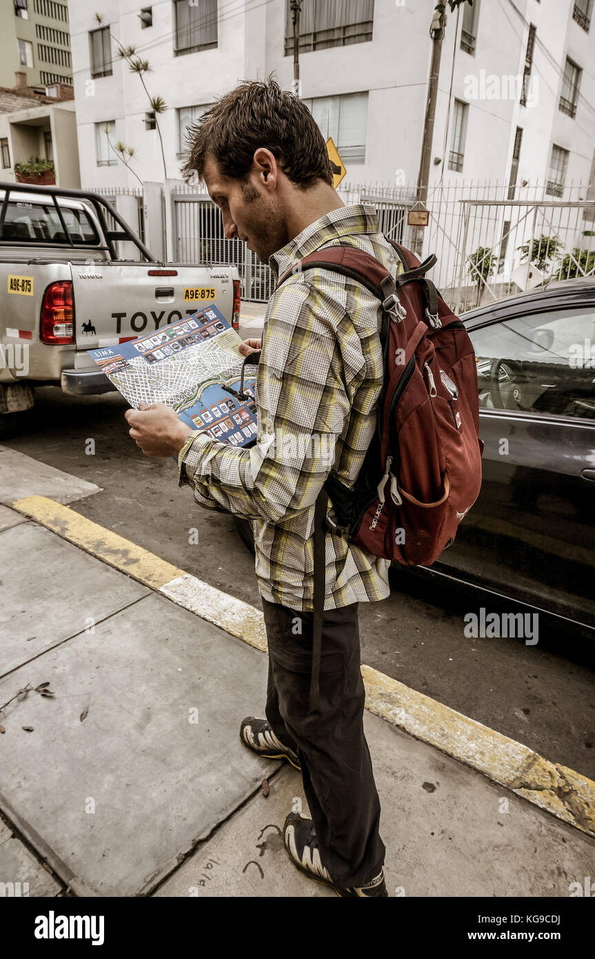 Just outside our hostel, Hostel Lima Stock Photo - Alamy