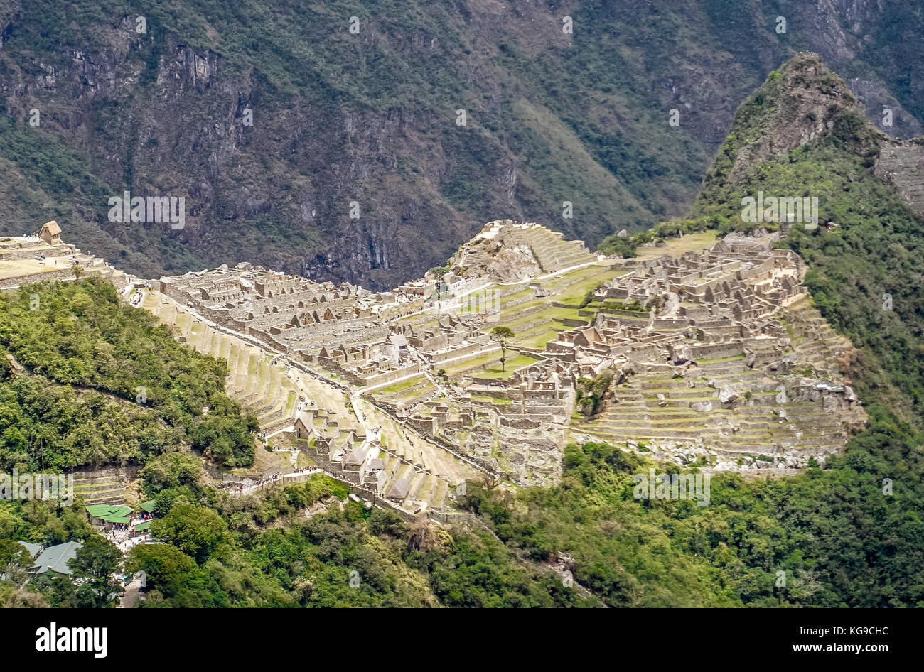 Machu Picchu view from the Sun Gate Stock Photo - Alamy