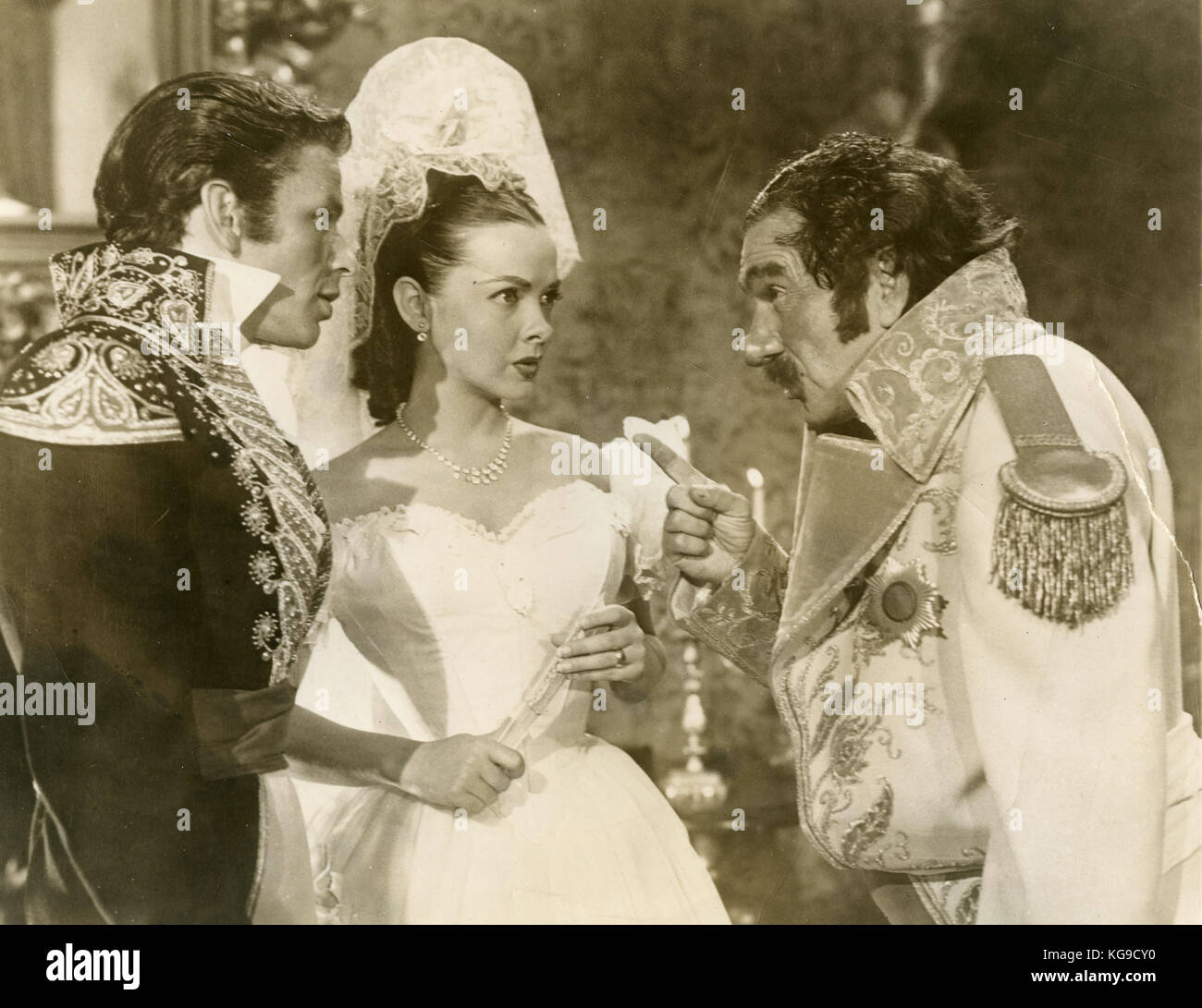 Actors Frank Sinatra and Billy Gilbert in the movie The Kissing Bandit ...