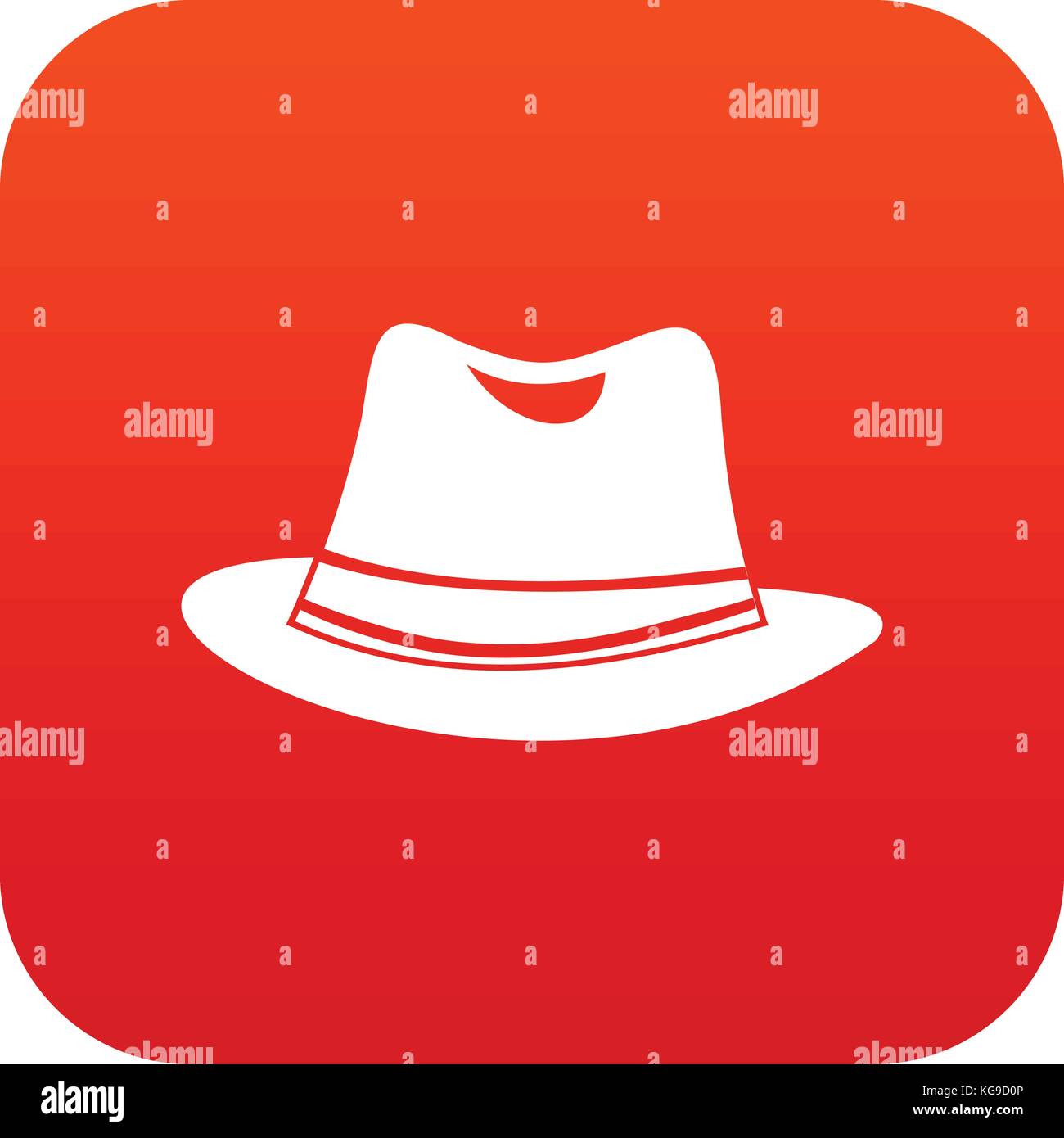 Hat icon digital red Stock Vector Image & Art - Alamy