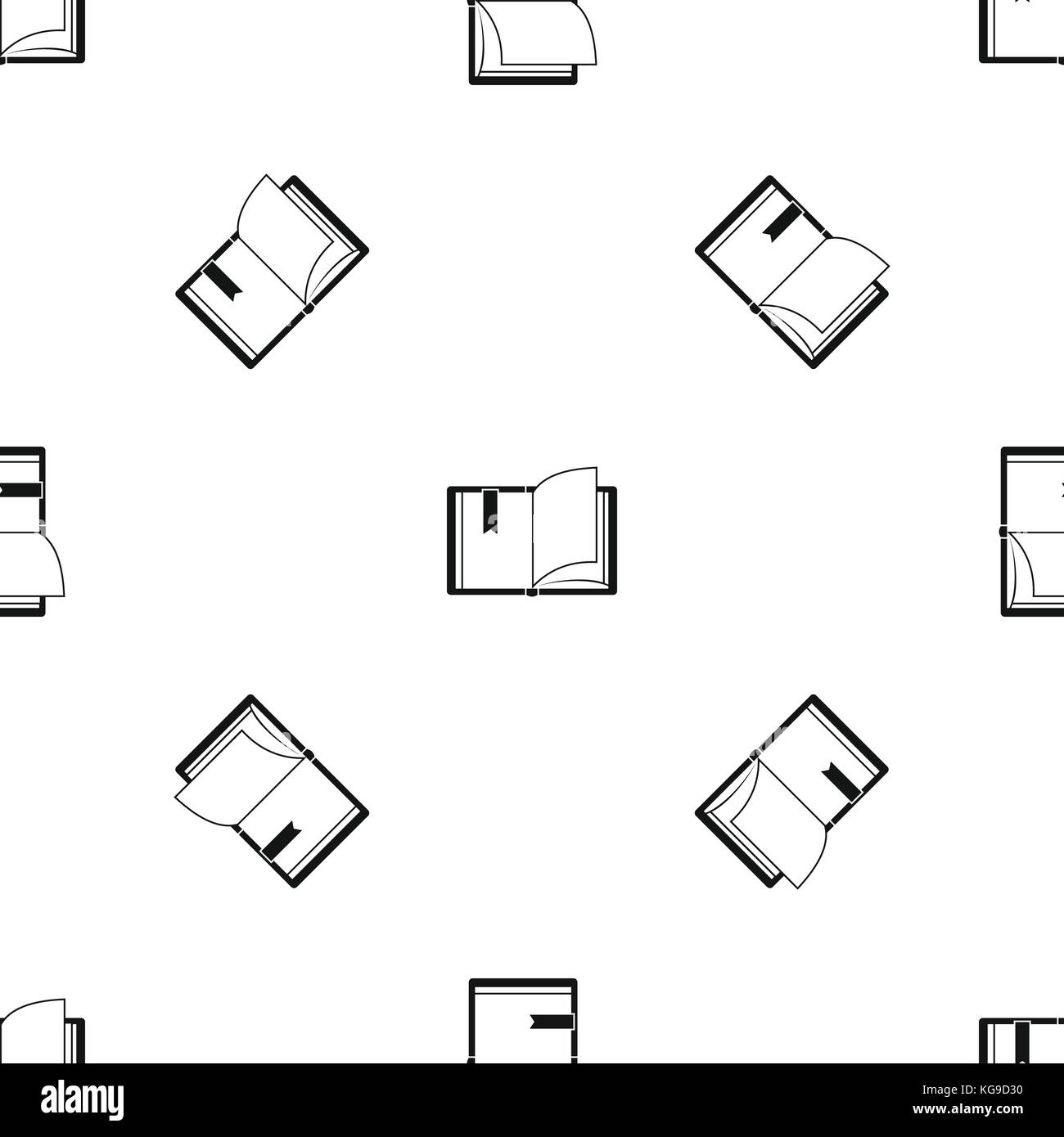 Open book pattern seamless black Stock Vector Image & Art - Alamy