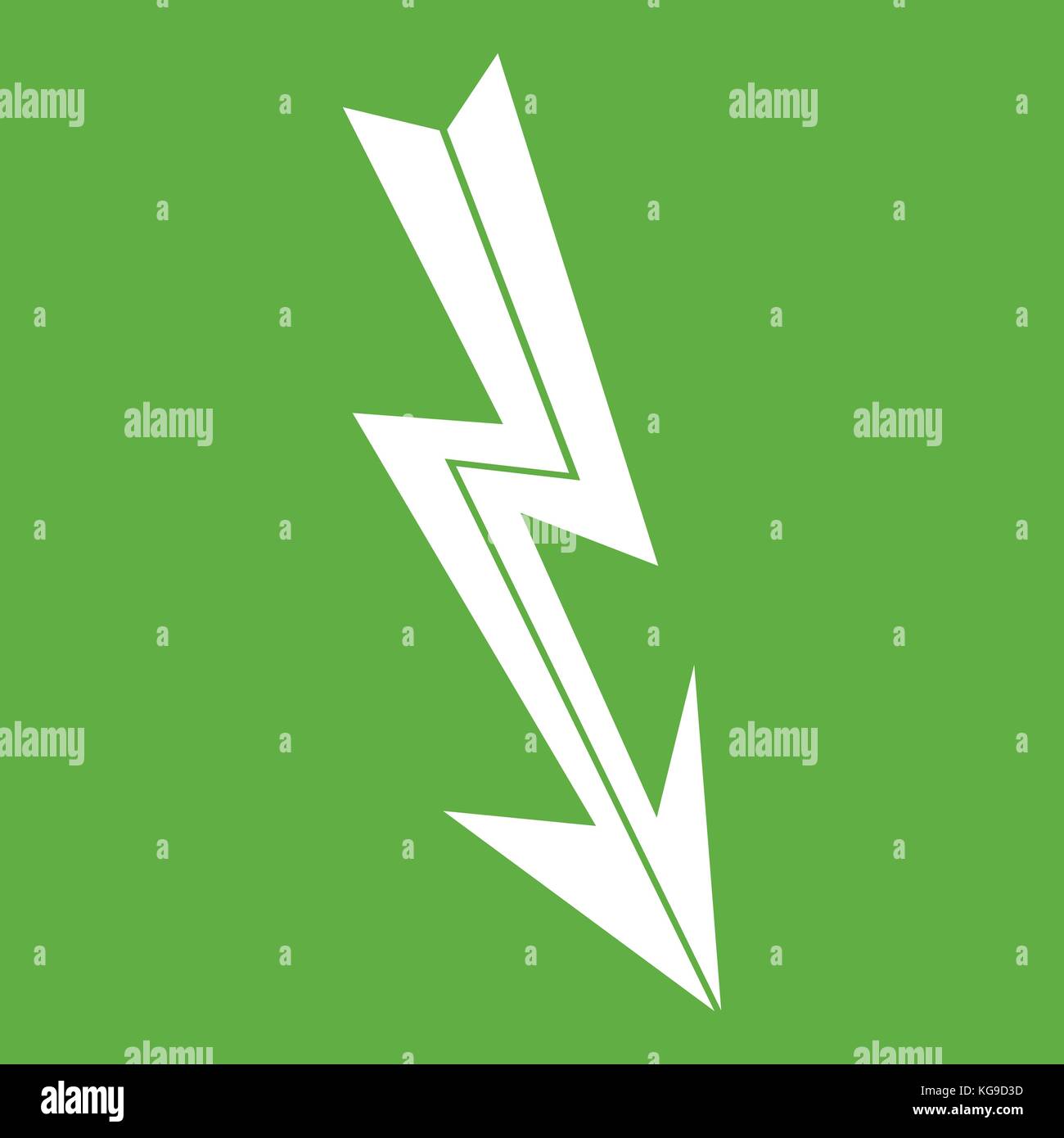 Arrow lightning icon green Stock Vector Image & Art - Alamy