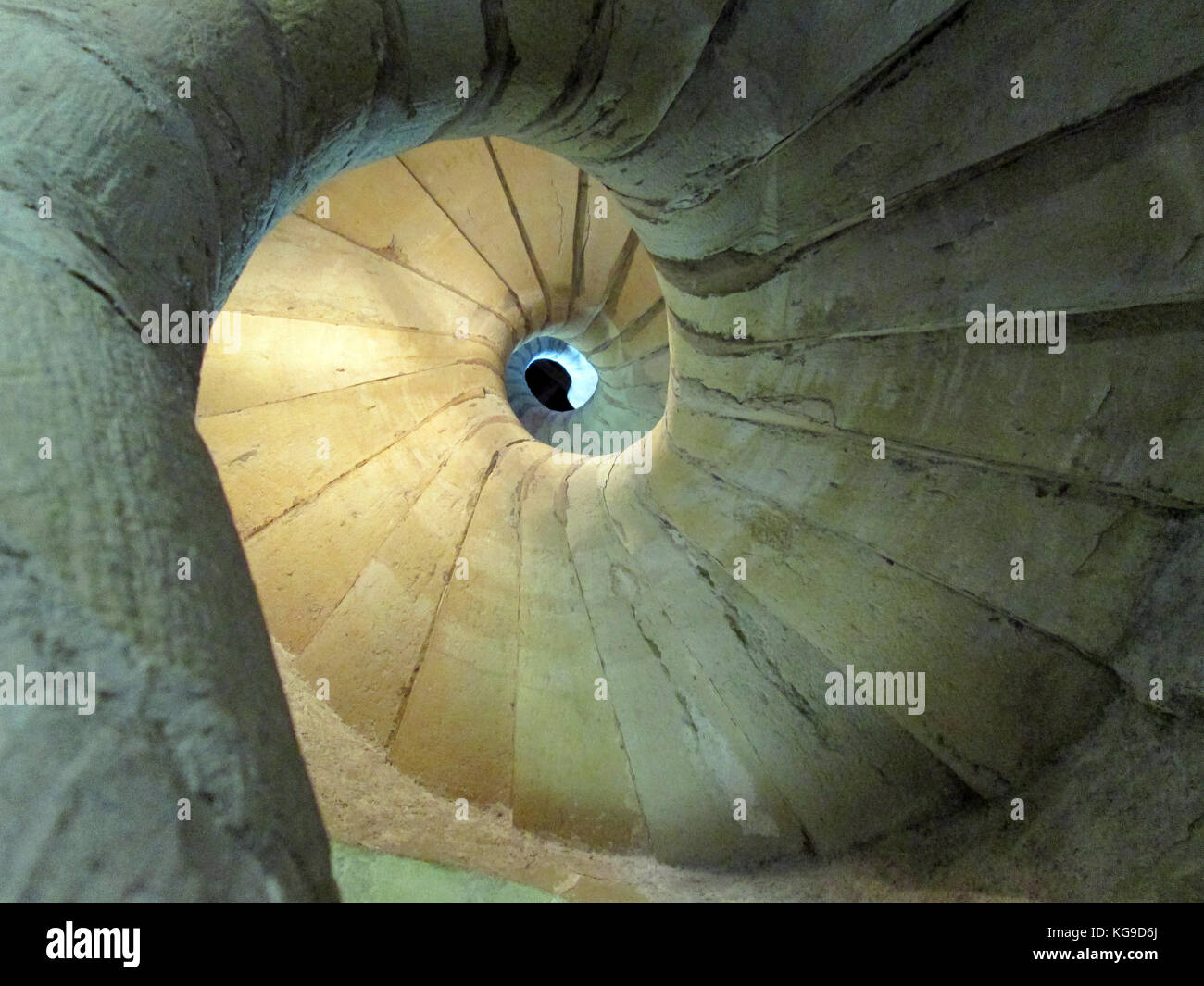 Spiral staircase in medieval castle, Savoy, France Stock Photo - Alamy
