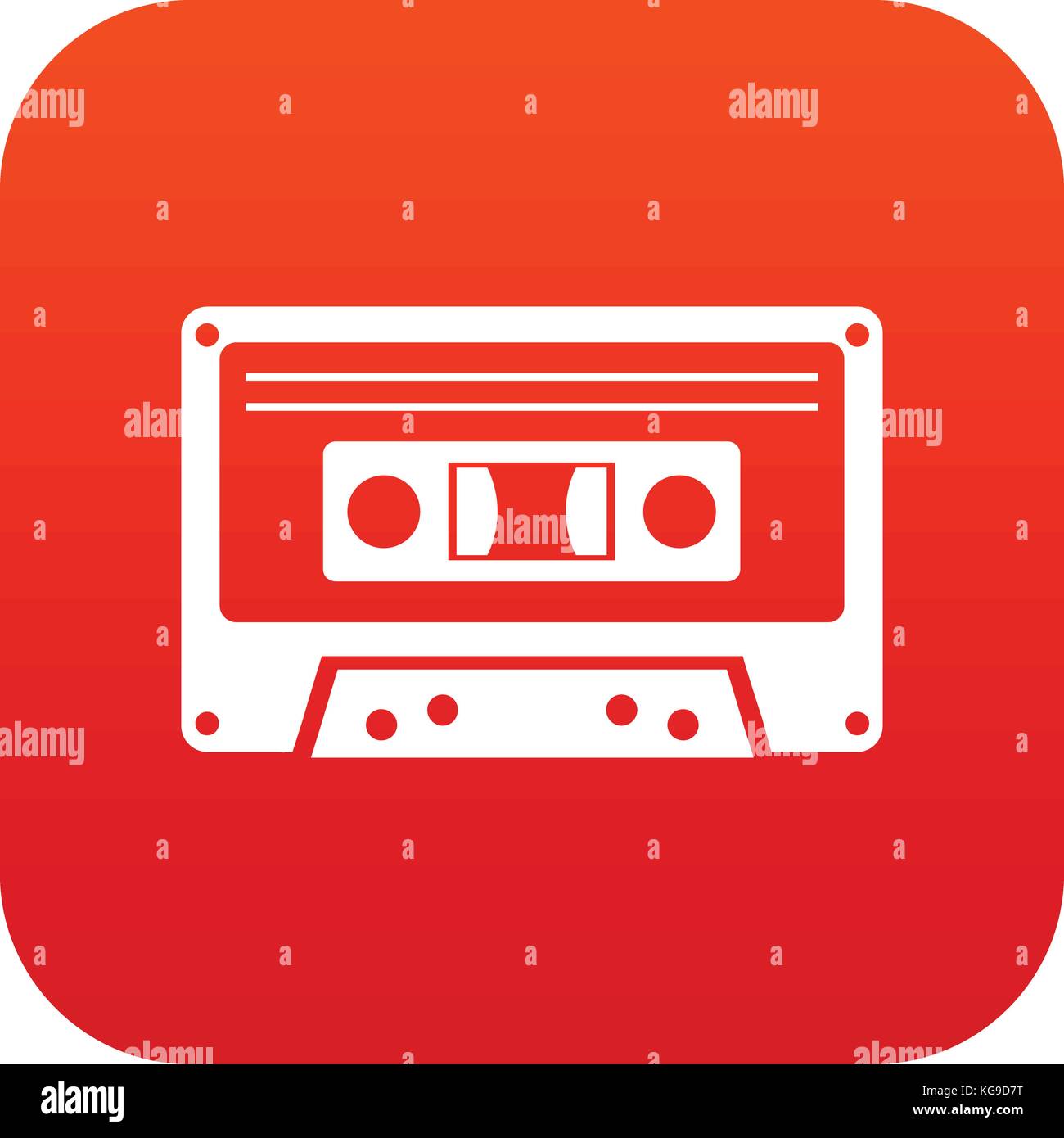 Cassette tape icon digital red Stock Vector Image & Art - Alamy