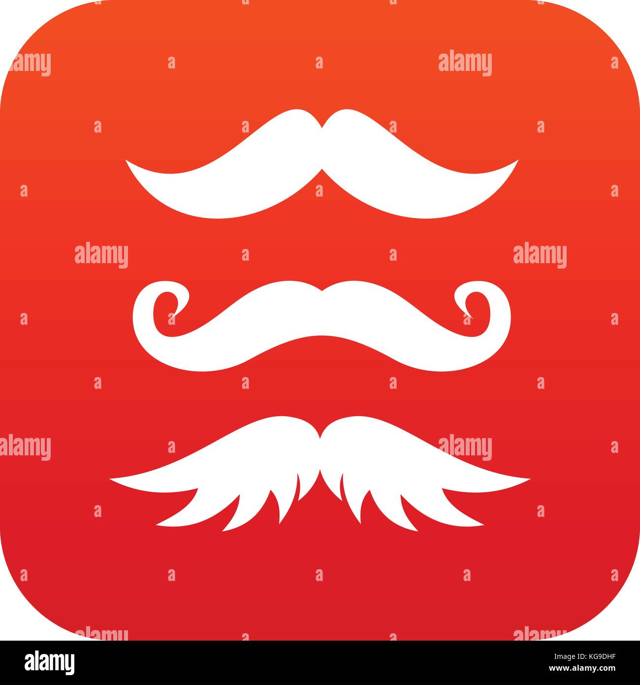 Moustaches icon digital red Stock Vector Image & Art - Alamy