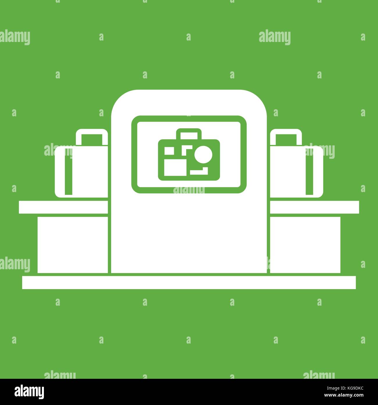 Airport baggage scanner icon green Stock Vector Image & Art - Alamy