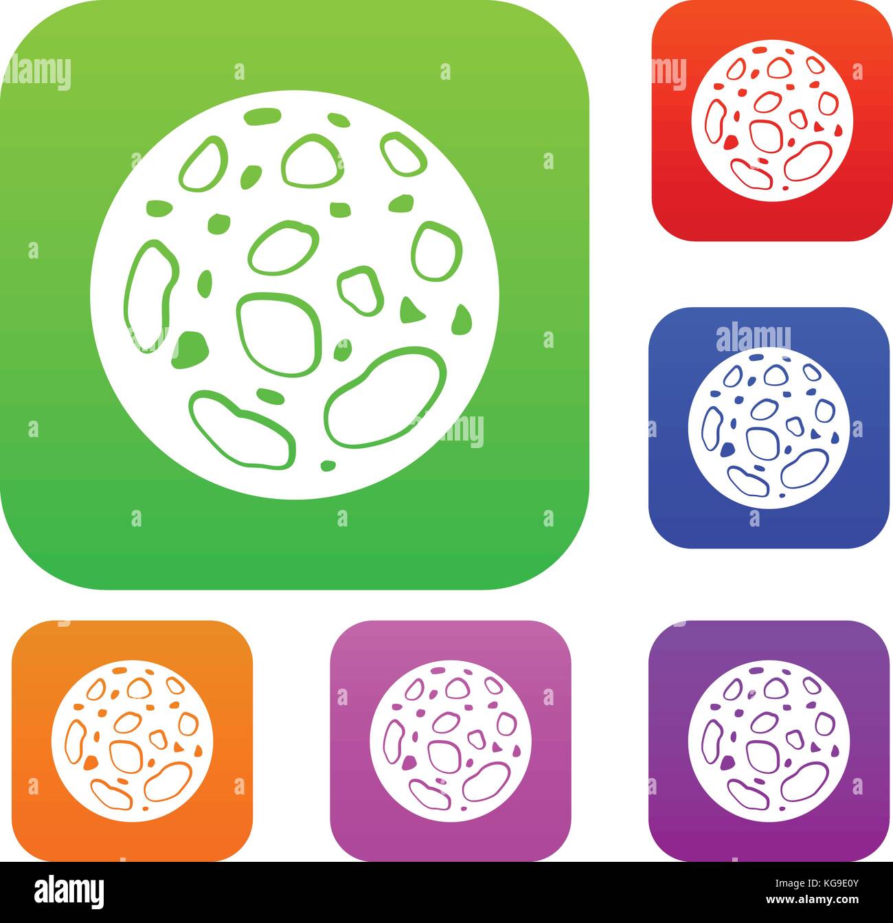 Dead planet set color collection Stock Vector Image & Art - Alamy