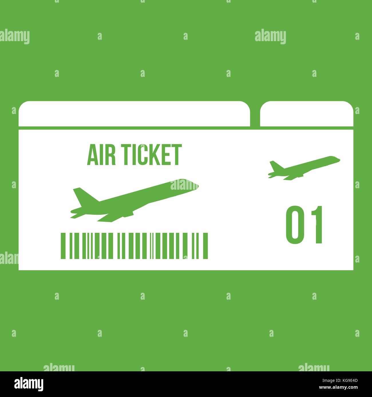 Airline boarding pass icon green Stock Vector Image & Art - Alamy