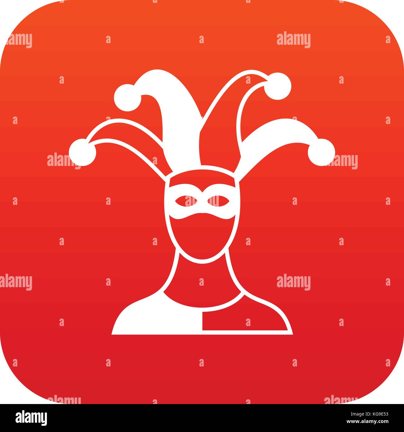 Jester icon digital red Stock Vector Image & Art - Alamy