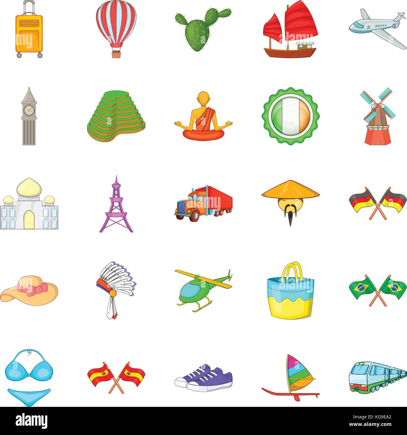 Visit icons set, cartoon style Stock Vector Image & Art - Alamy