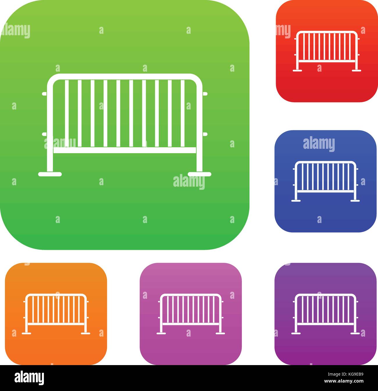 Steel barrier set color collection Stock Vector Image & Art - Alamy
