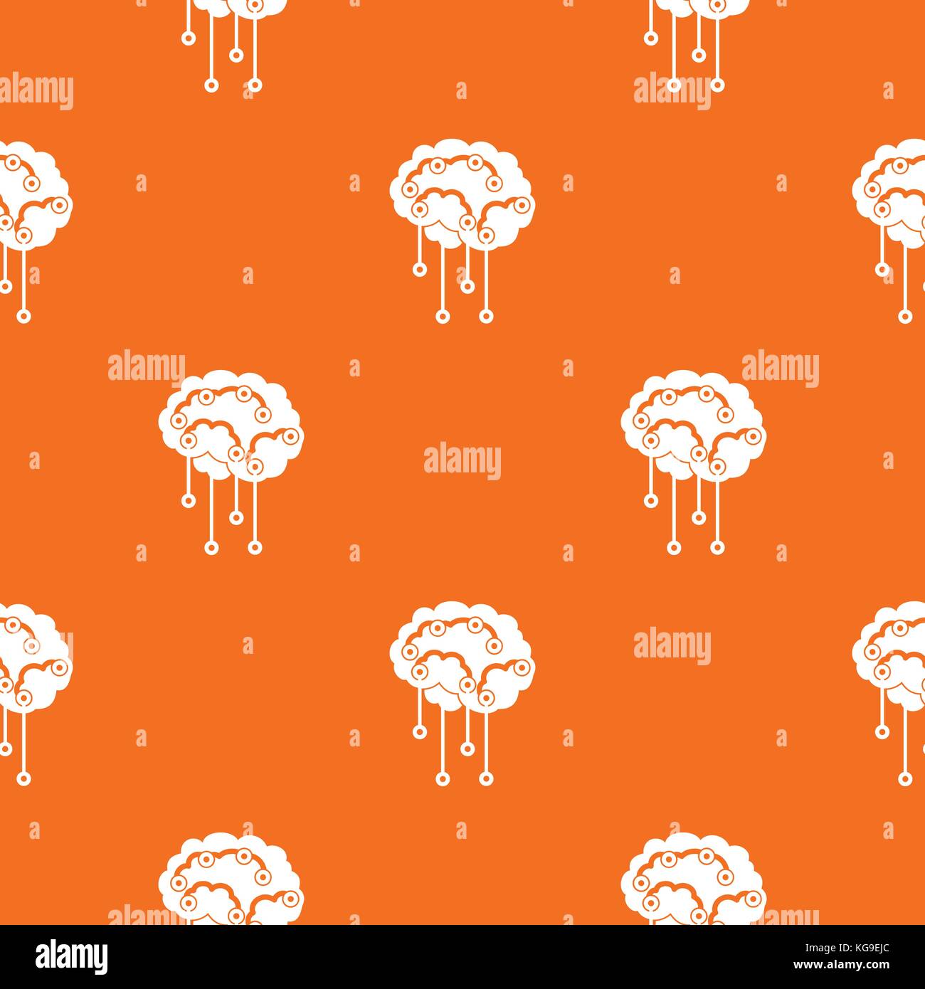 Sensors on human brain pattern seamless Stock Vector Image & Art - Alamy