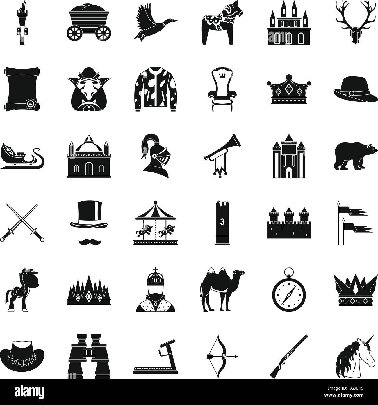 Hunting icons set, simple style Stock Vector Image & Art - Alamy