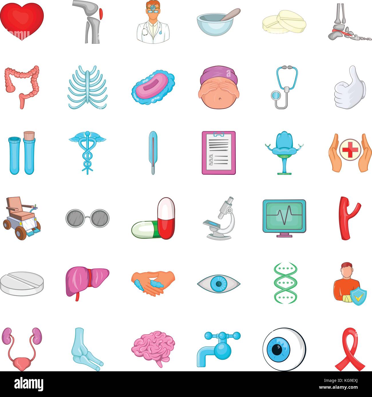 Medicine icons set, cartoon style Stock Vector Image & Art - Alamy