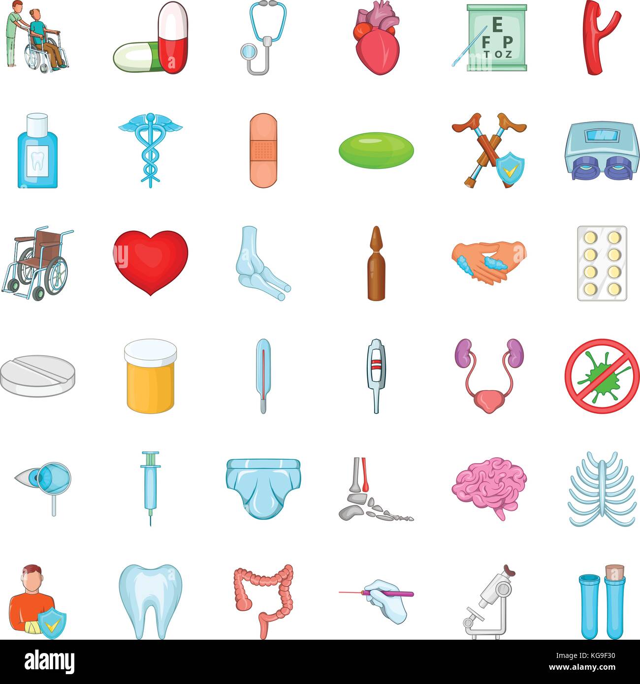 Hospital clinic icons set, cartoon style Stock Vector Image & Art - Alamy