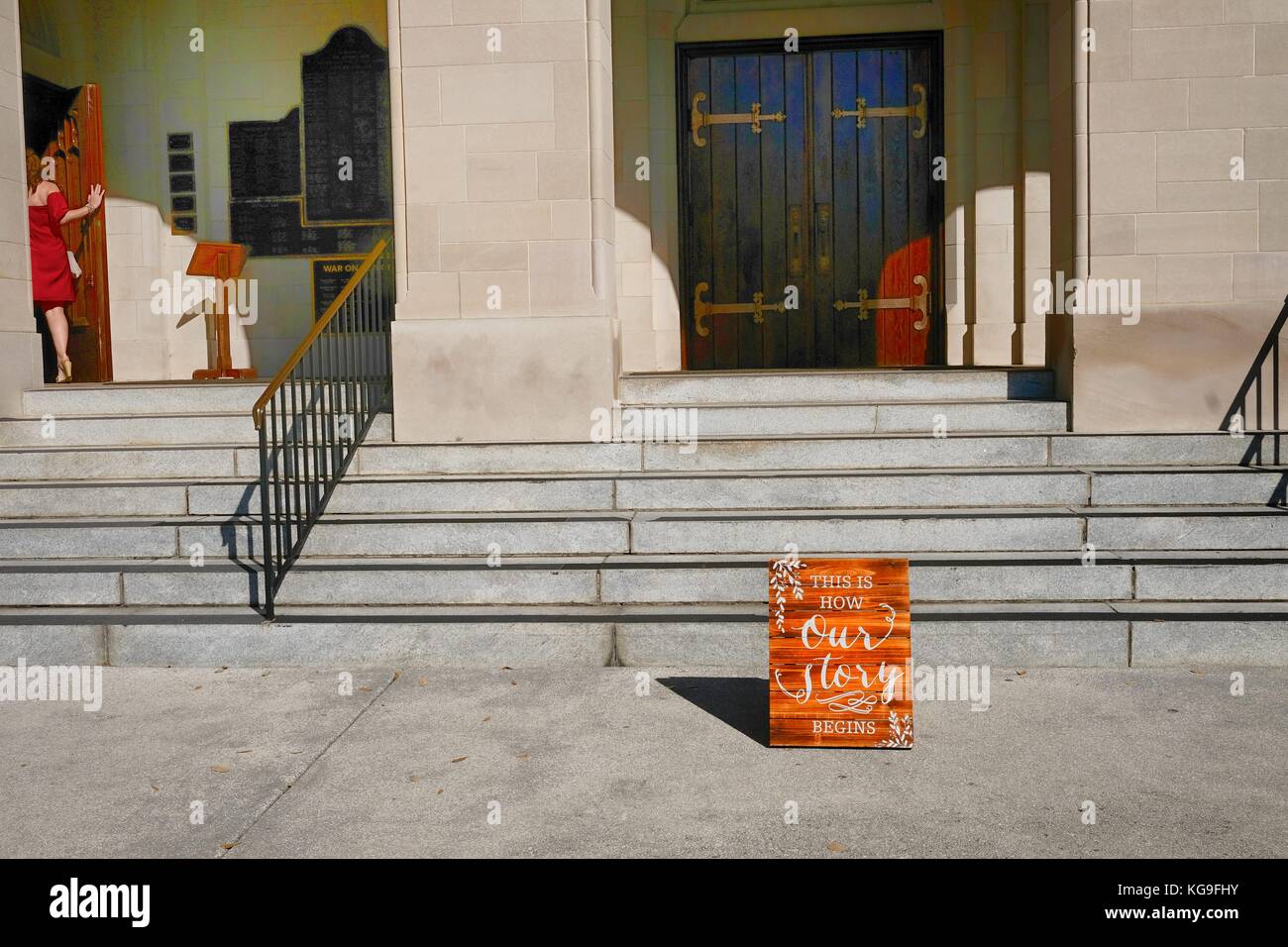 Wedding Chapel Sign Stock Photo - Alamy