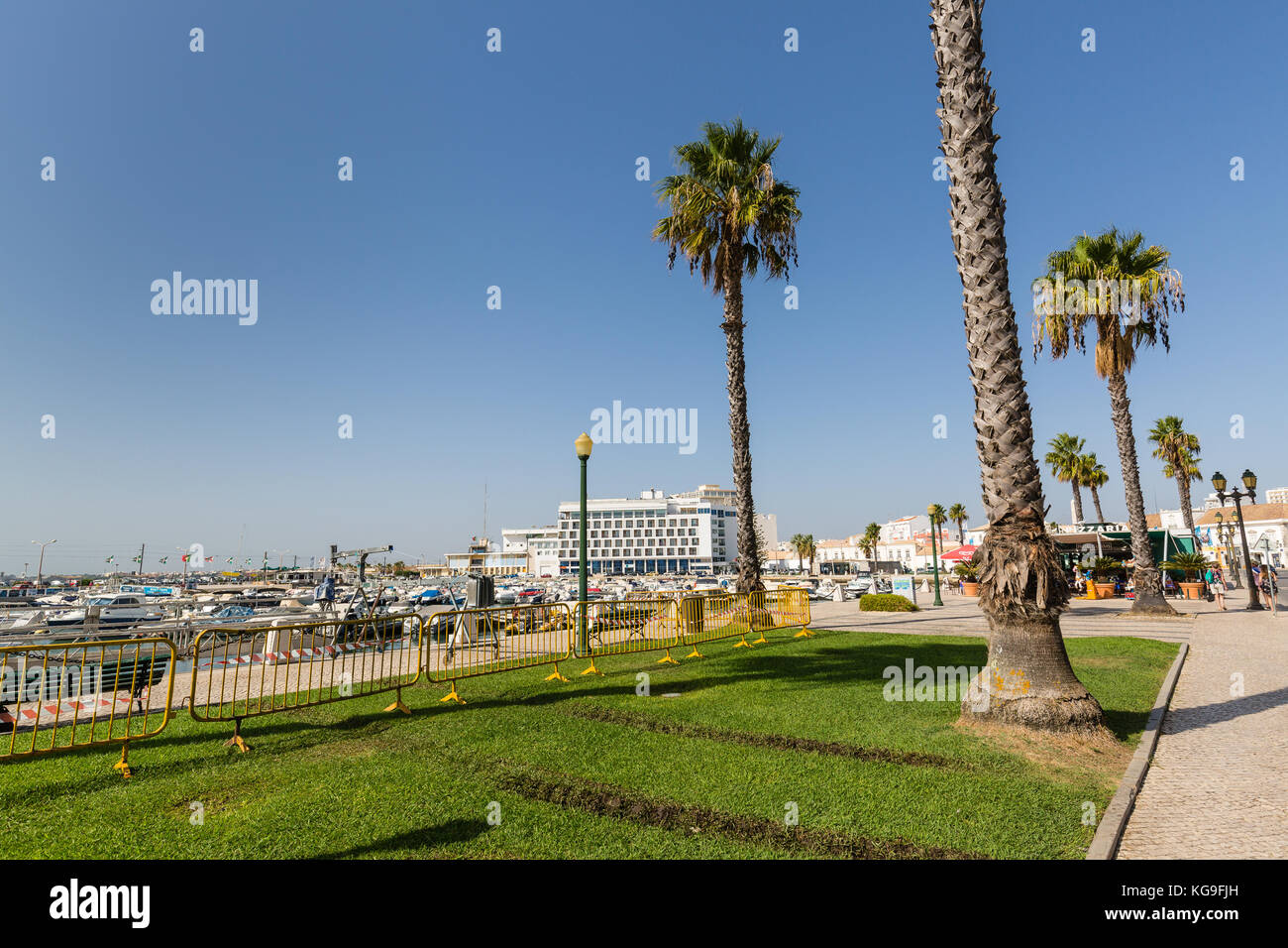 Views from the waterfront of Faro on the coast of southern Portugal ...