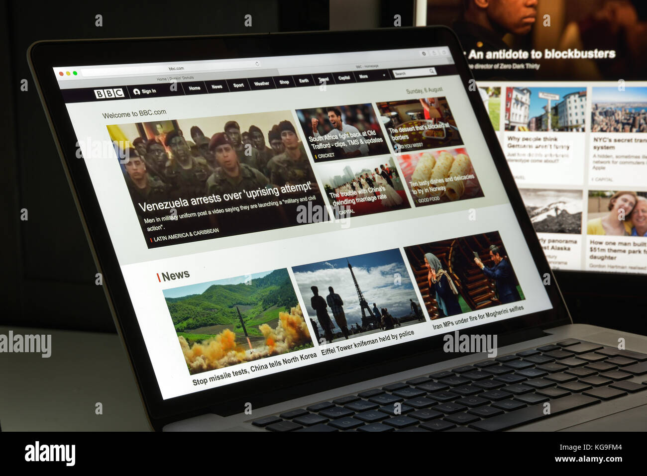 Milan, Italy - August 10, 2017: BBC website homepage. It is a British ...