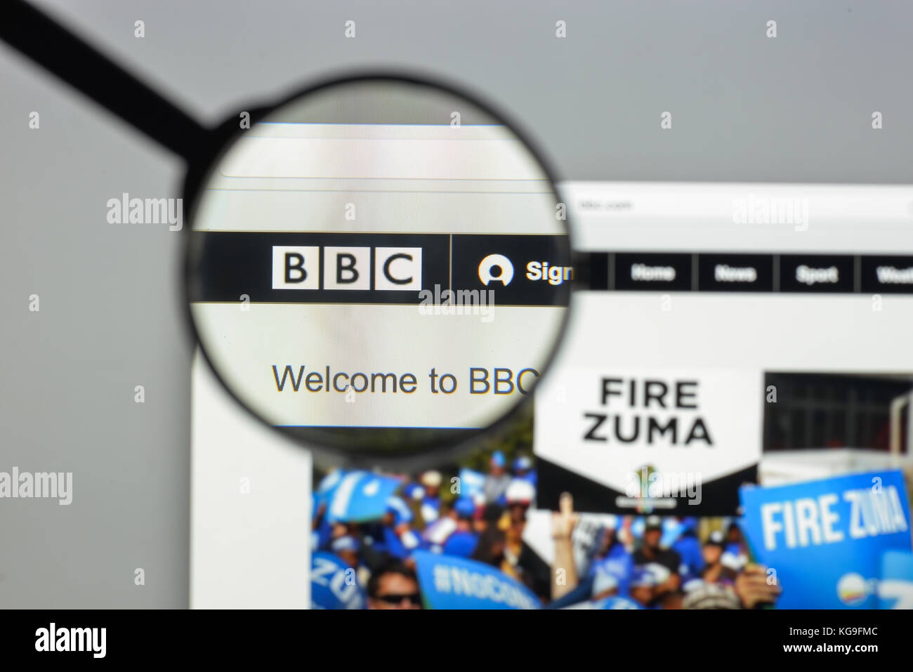 Milan, Italy - August 10, 2017: BBC website homepage. It is a British ...