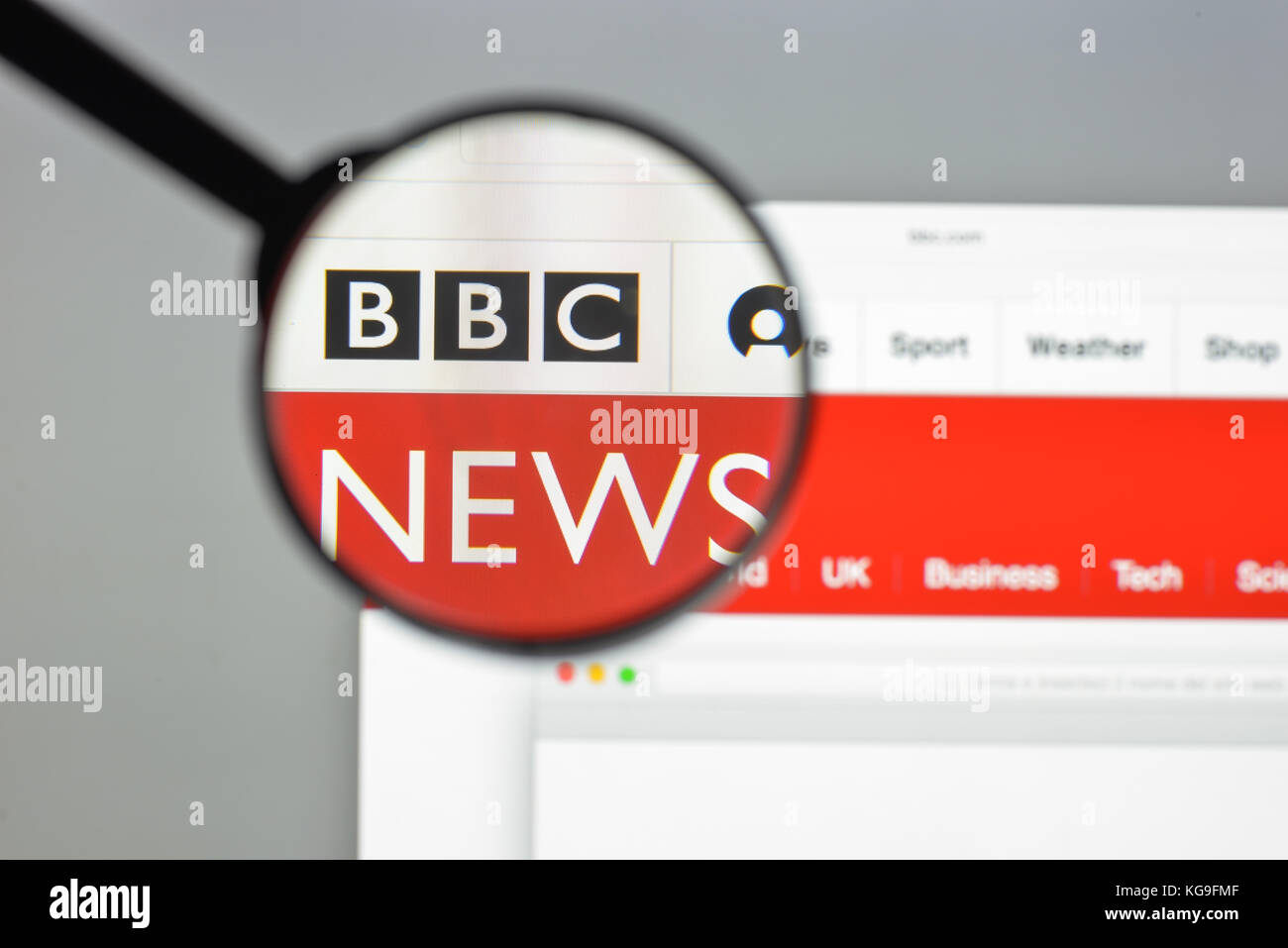 Milan, Italy - August 10, 2017: BBC website homepage. It is a British ...