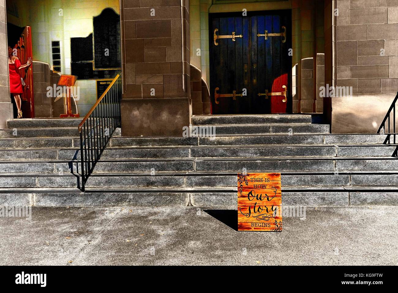 Wedding Chapel Sign Stock Photo - Alamy