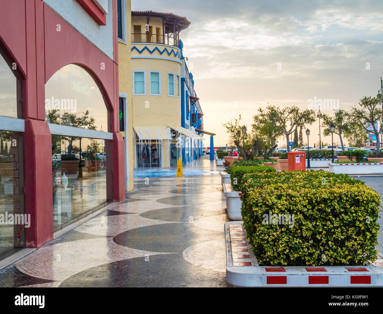 Algarve Shopping center near Albufeira, Portugal Stock Photo - Alamy