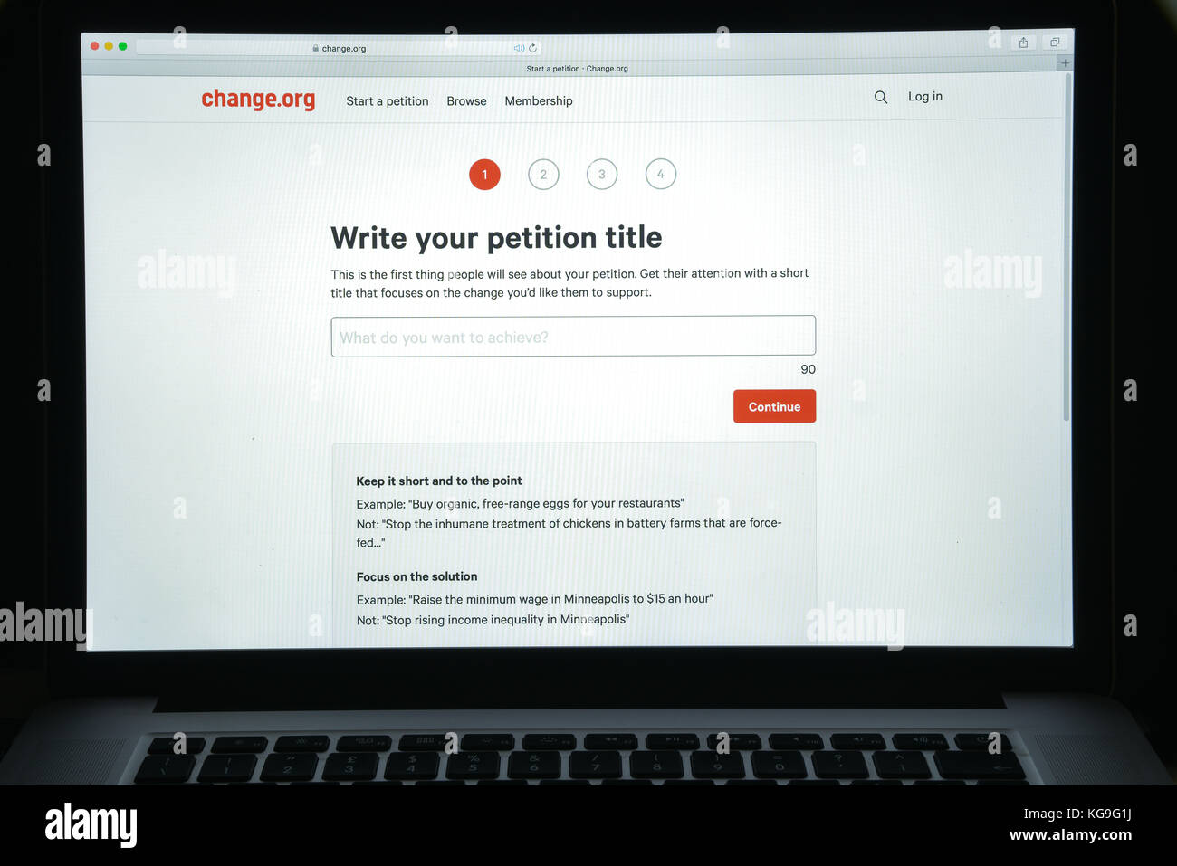 Milan, Italy - August 10, 2017: Change.org website homepage. It is a ...