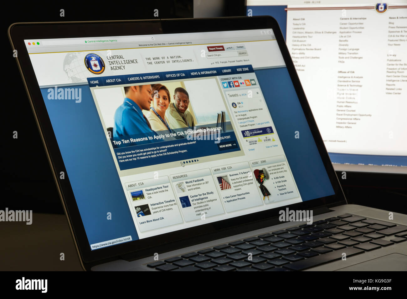 Milan, Italy - August 10, 2017: Cia website homepage. It is a civilian ...