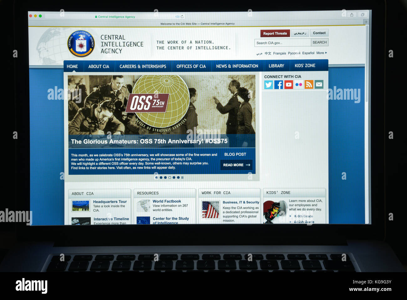 Milan, Italy - August 10, 2017: Cia website homepage. It is a civilian ...