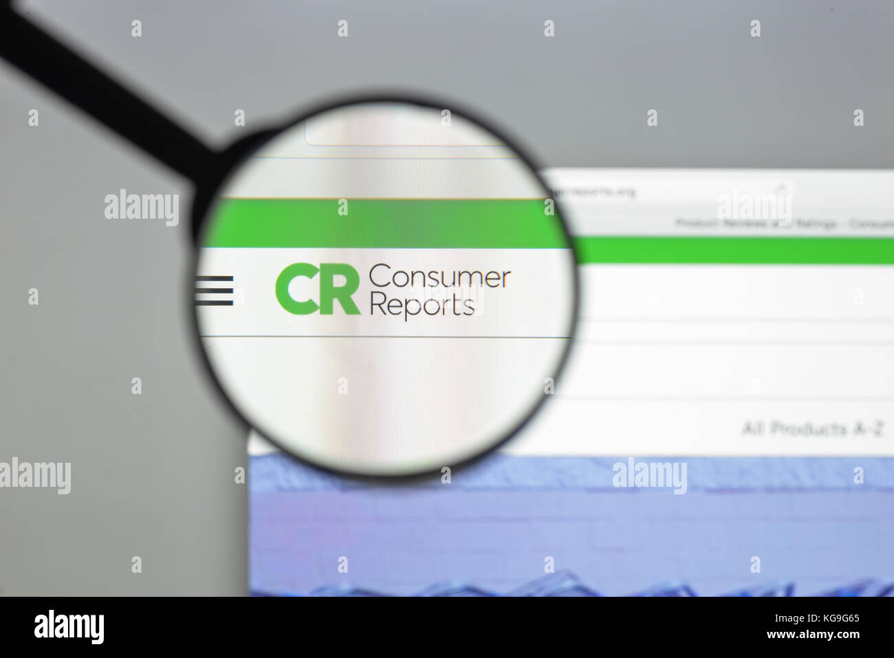 Milan, Italy - August 10, 2017: Consumerreports.org website homepage ...