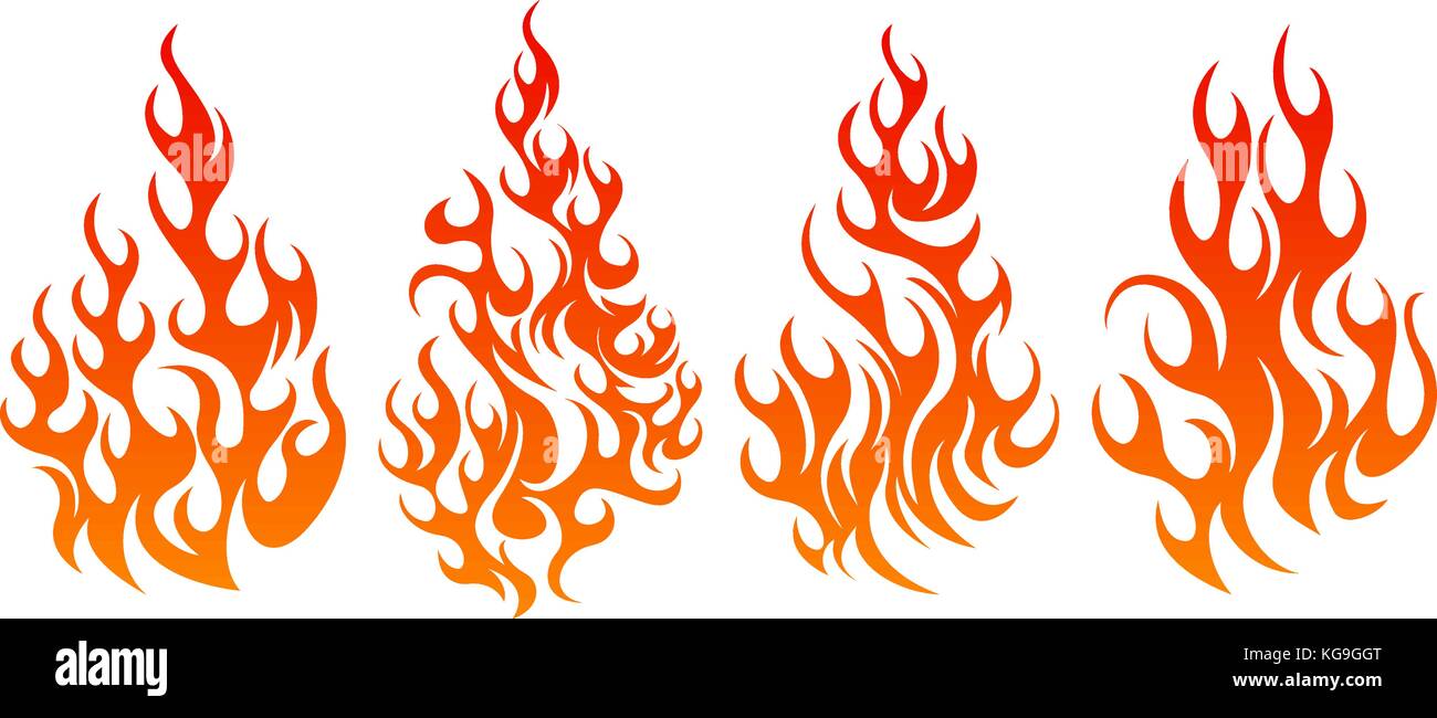 Fire icon set. Design element Stock Vector Image & Art - Alamy