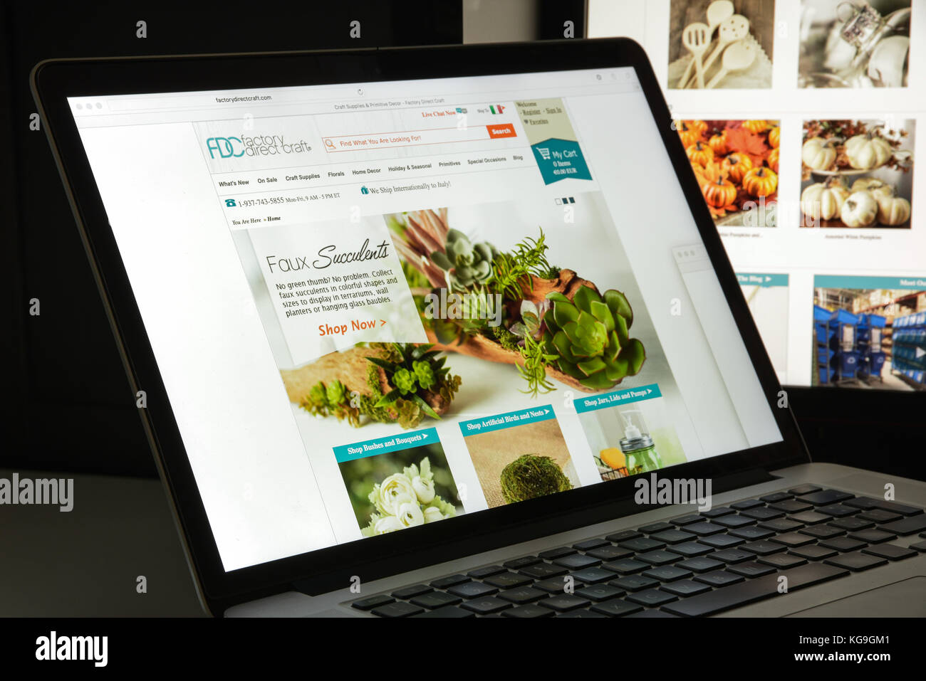 Milan, Italy - August 10, 2017: factorydirectcraft.com website homepage ...