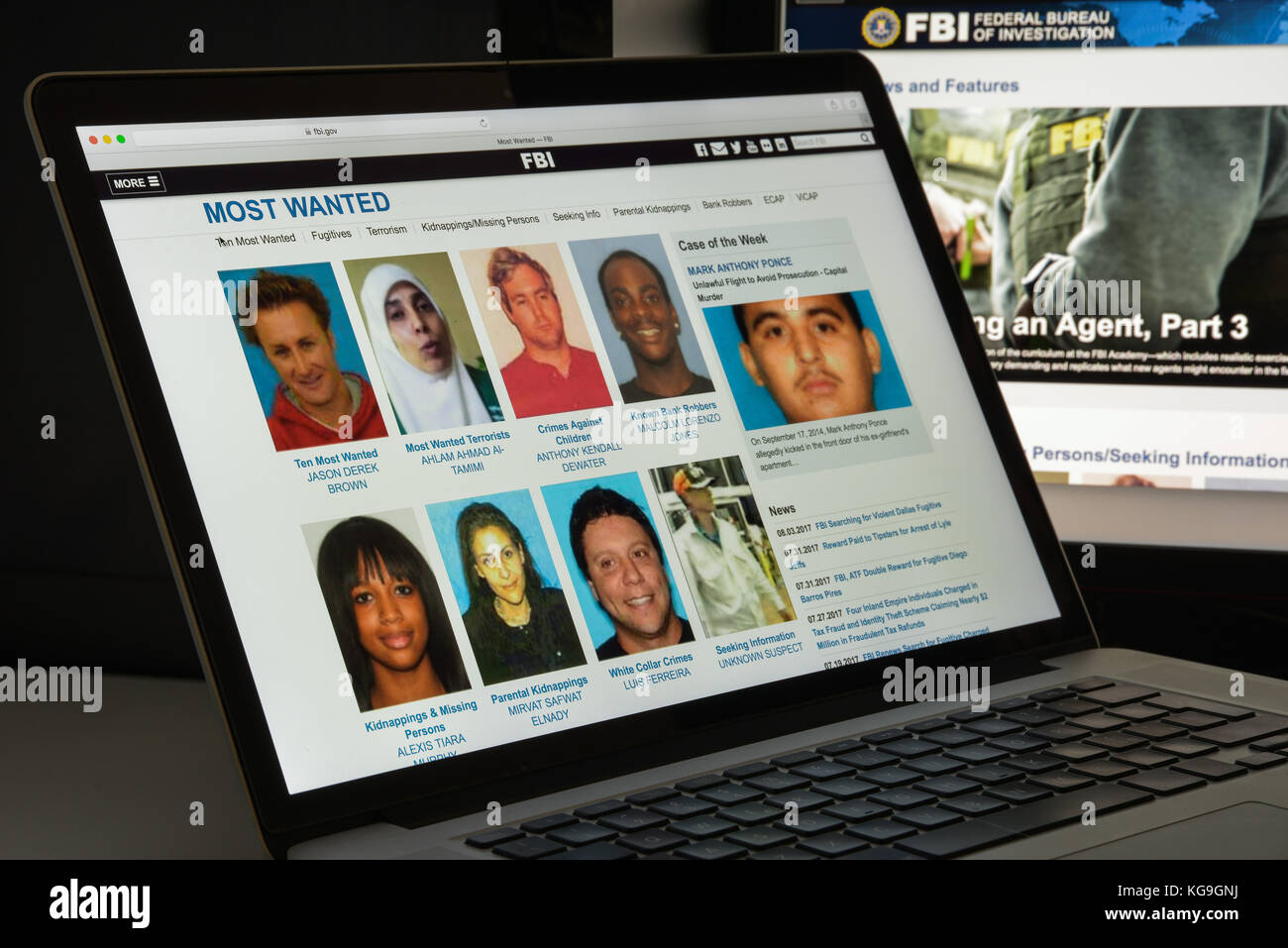 Milan, Italy - August 10, 2017: Fbi website homepage. It is the ...