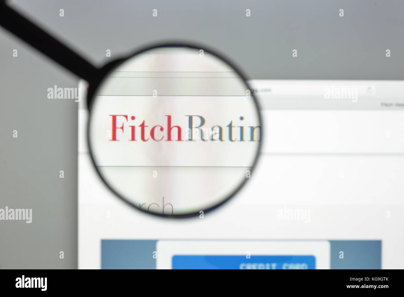 Milan, Italy - August 10, 2017: Fitch ratings website homepage. It is ...