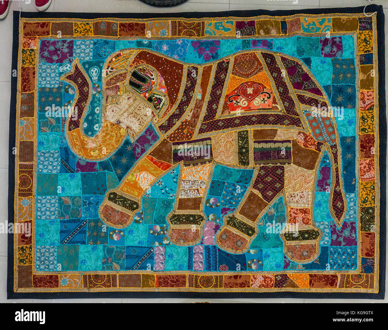 Elephant patchwork piece Stock Photo - Alamy