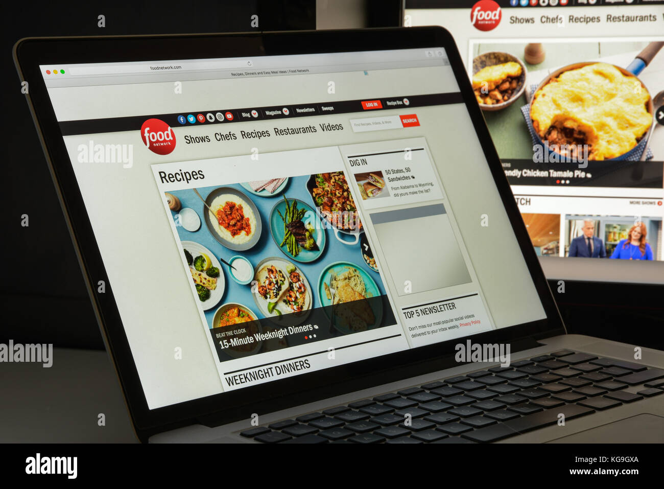 Milan, Italy - August 10, 2017: Foodnetwork website homepage. It is an ...