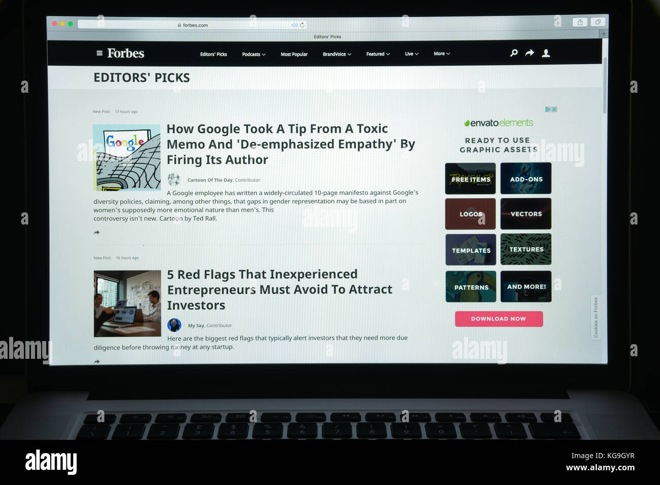 Milan, Italy - August 10, 2017: Forbes website homepage. It is an ...