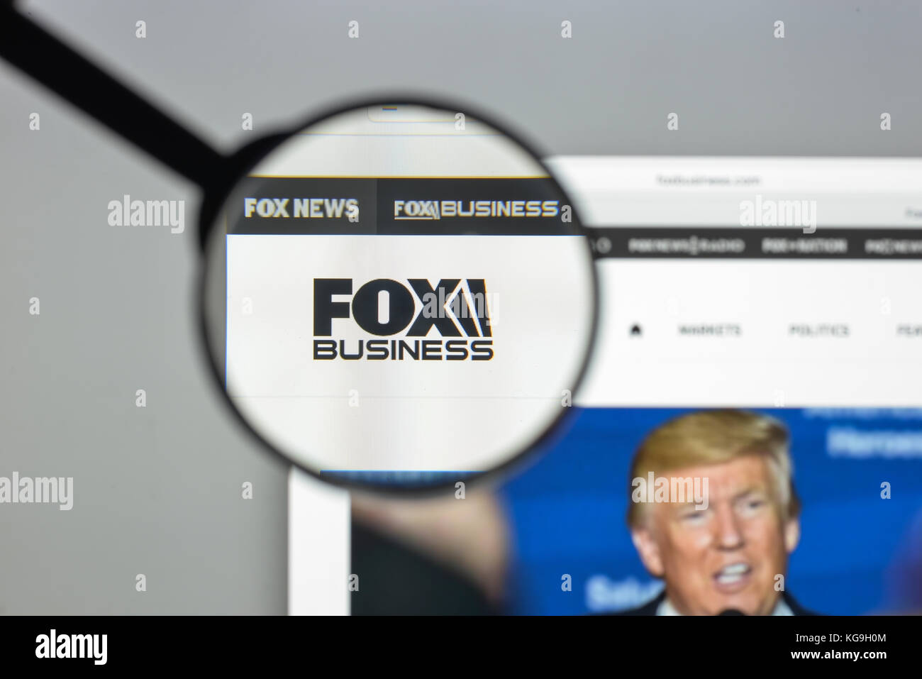 Milan, Italy - August 10, 2017: Foxnews website homepage. It is an ...