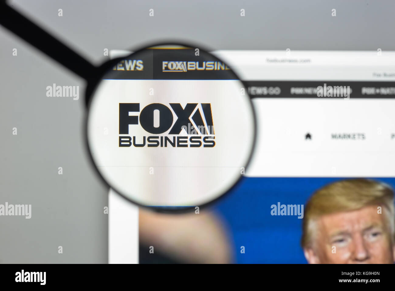 Milan, Italy - August 10, 2017: Foxnews website homepage. It is an ...