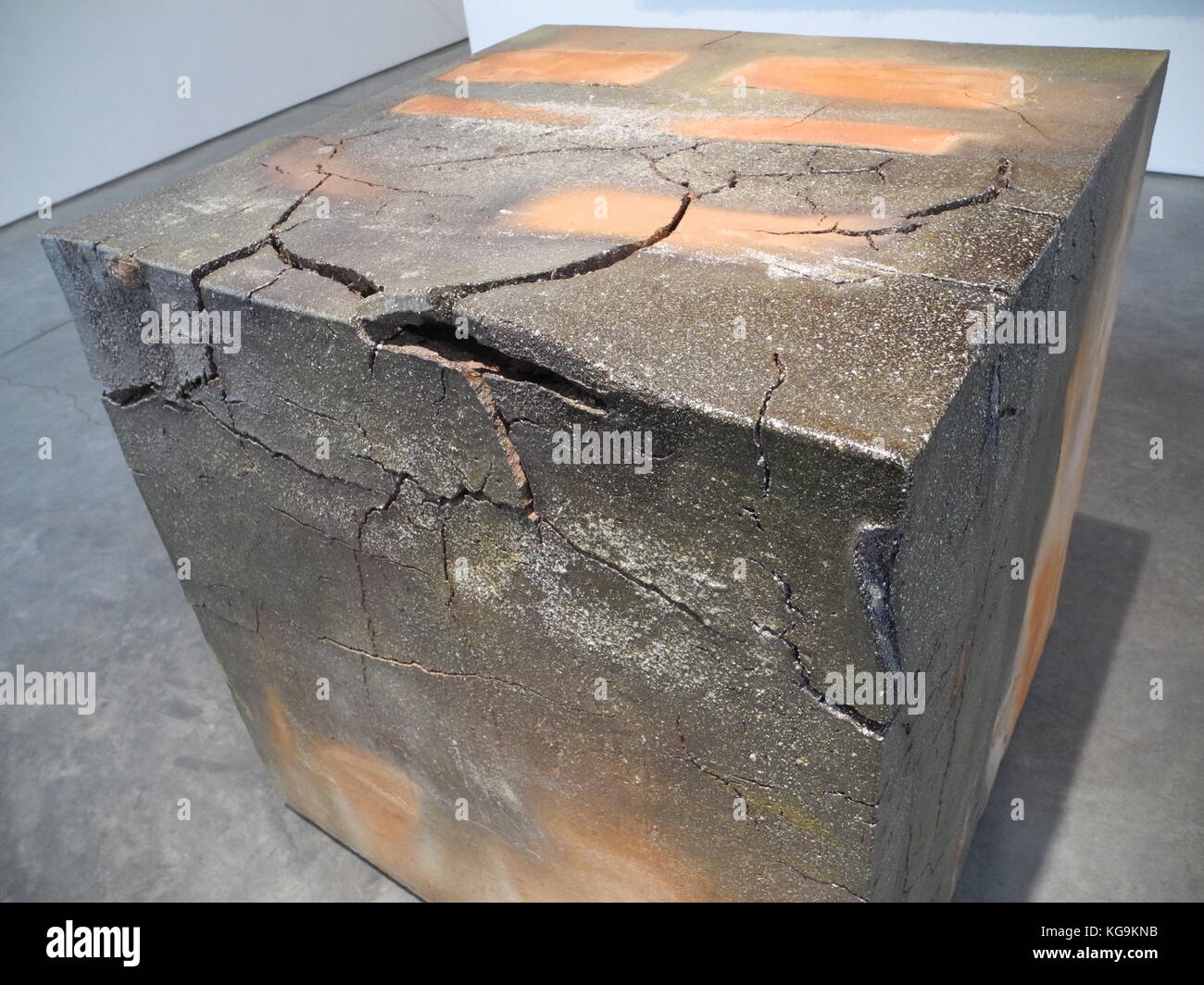 New York, USA. 4th Nov, 2017. Stacked clay blocks by Mexican artist ...