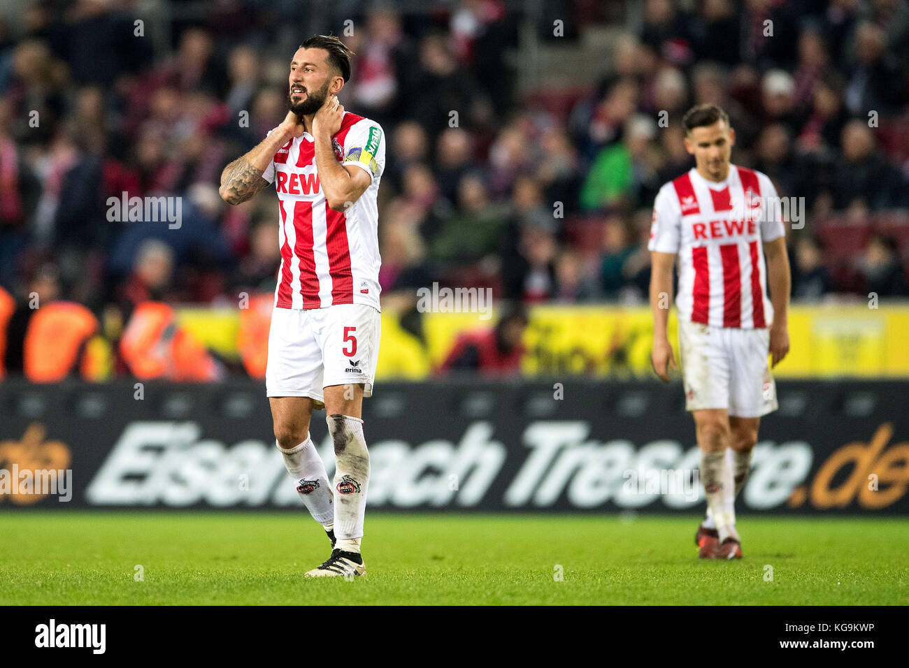 Cologne, Germany. 05th Nov, 2017. Cologne's Dominic Maroh (l) and Pawel ...