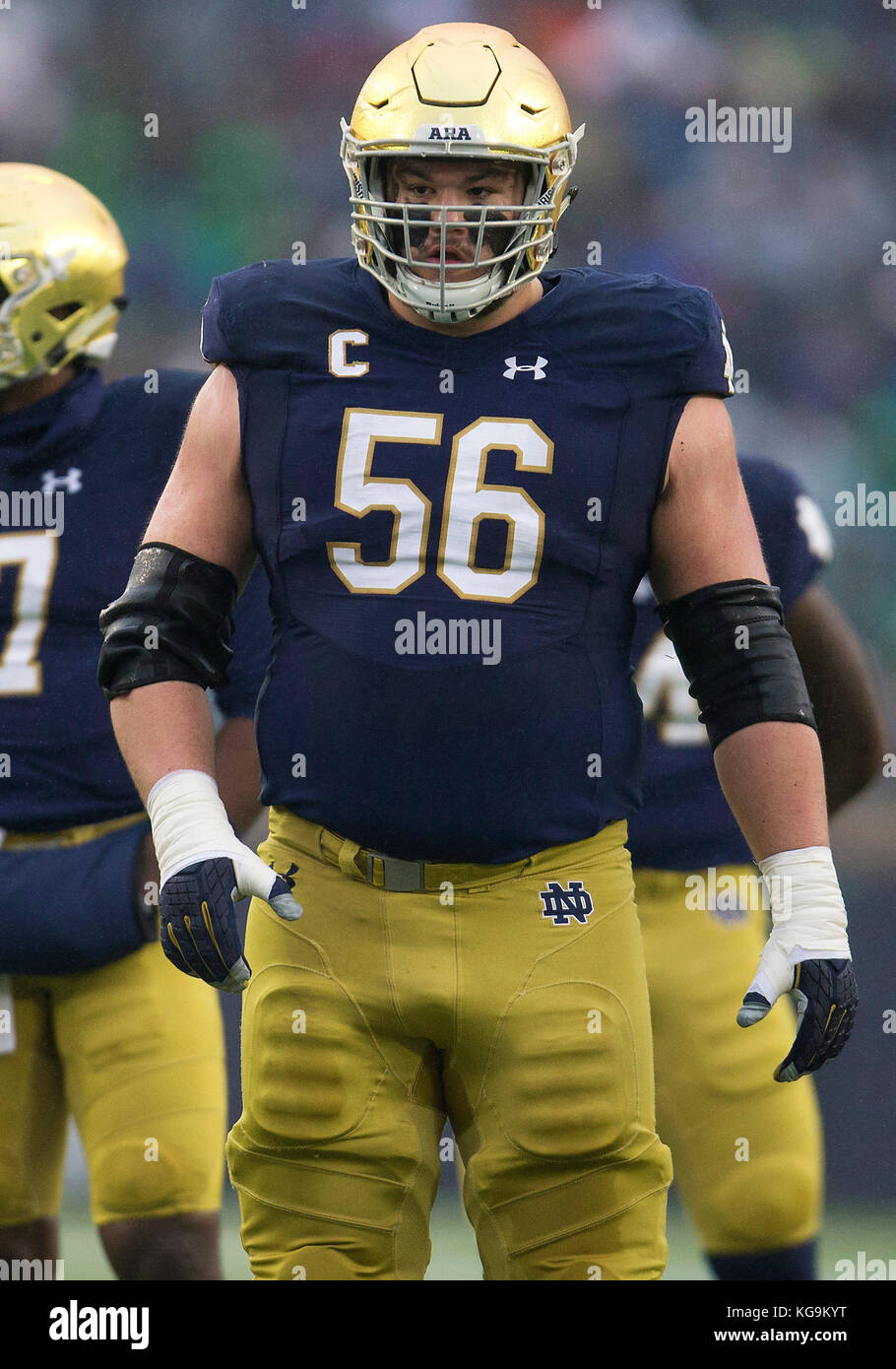November 04, 2017: Notre Dame offensive lineman Quenton Nelson (56 ...