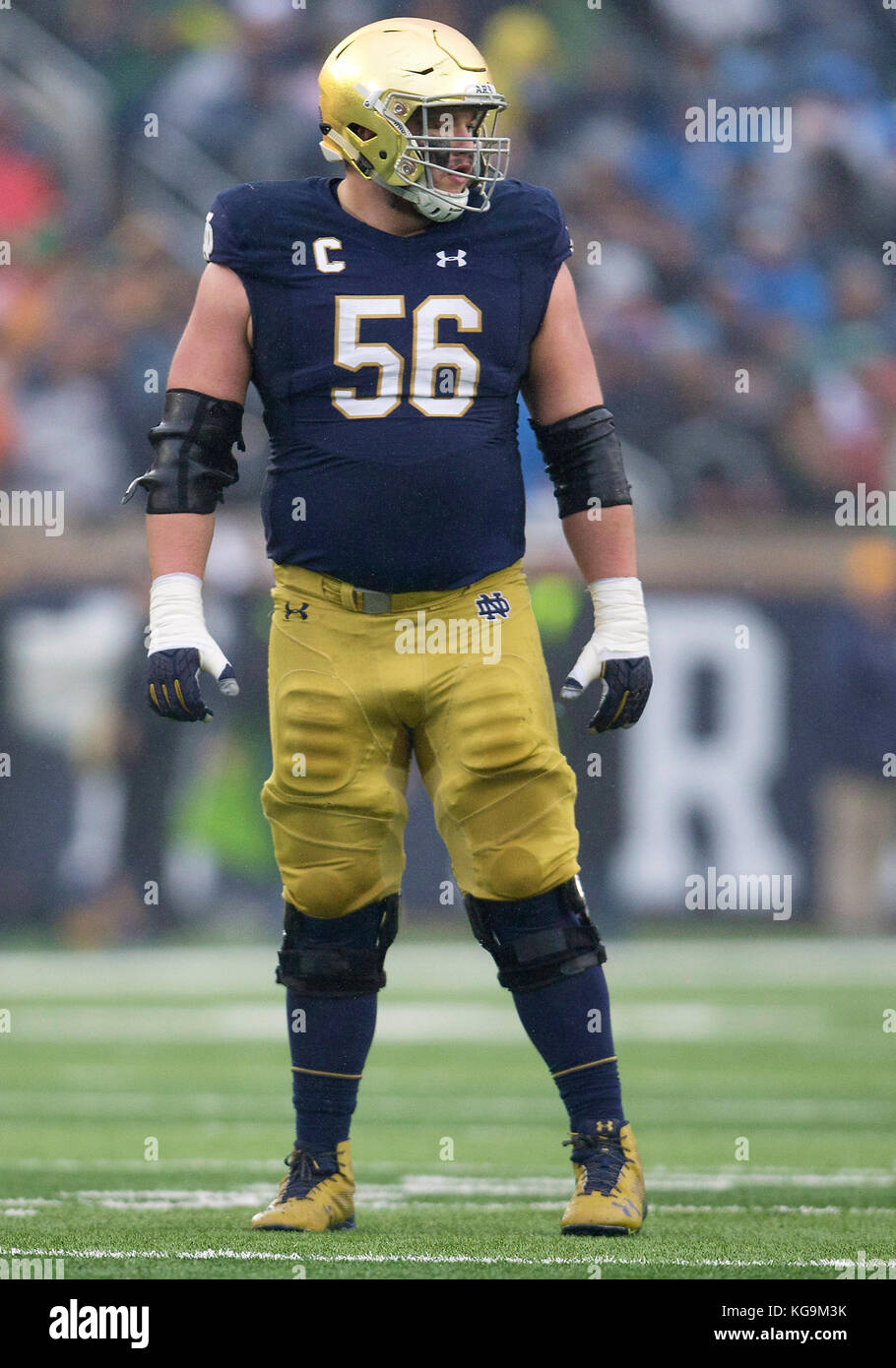 November 04, 2017: Notre Dame offensive lineman Quenton Nelson (56 ...