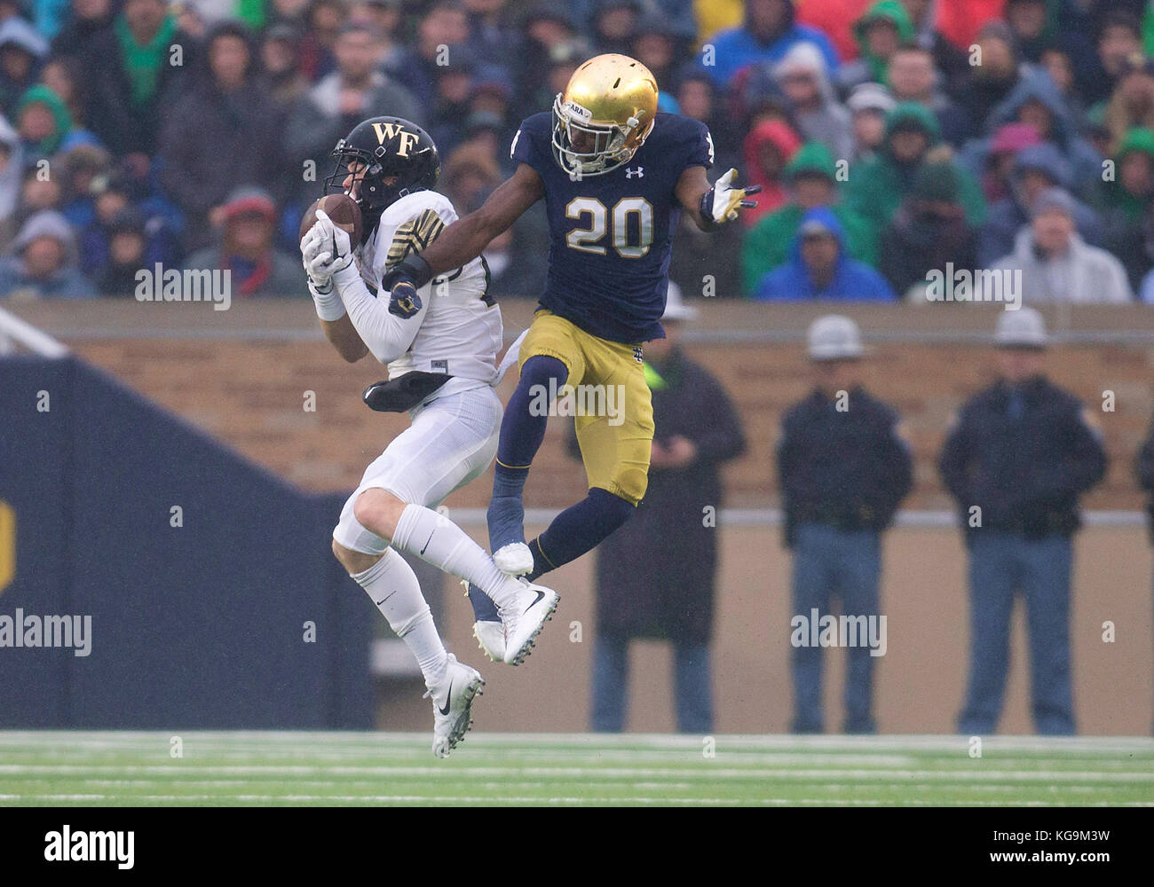 November 04, 2017: Wake Forest wide receiver Alex Bachman (17) and ...